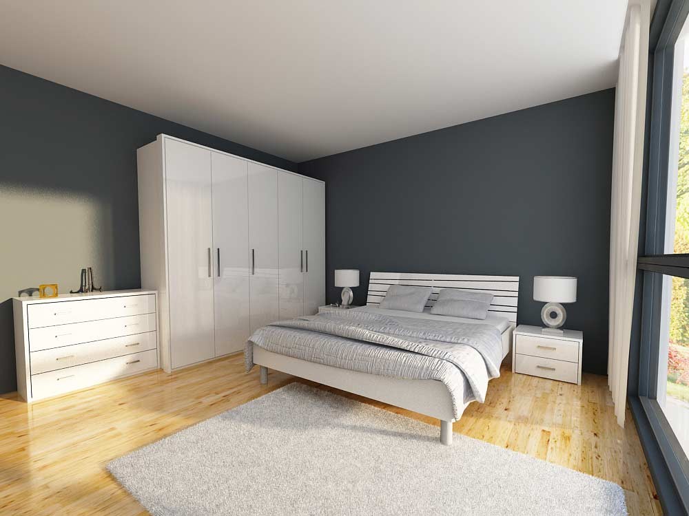 Kerles brezplačna dostava Spalnica Venus bela visoki sijaj